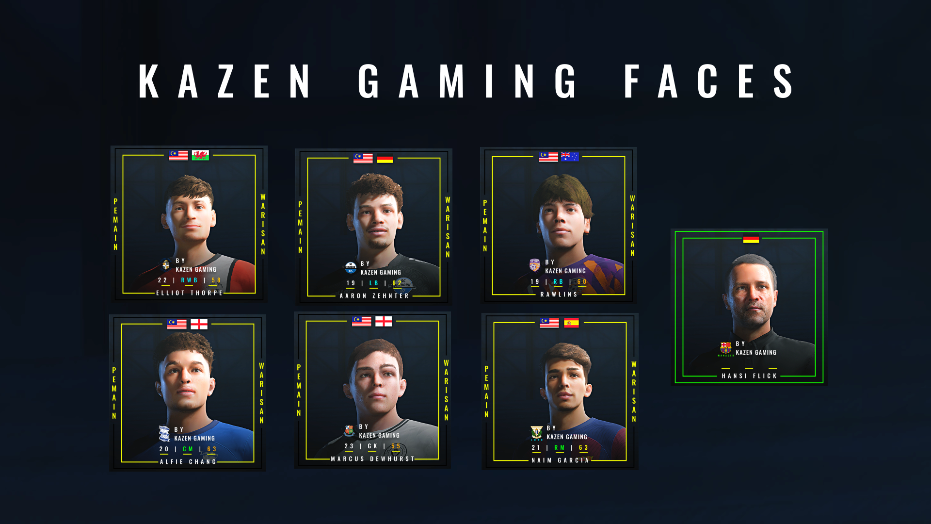 FC 24 Kazen Gaming Faces | FIFA Infinity Mods