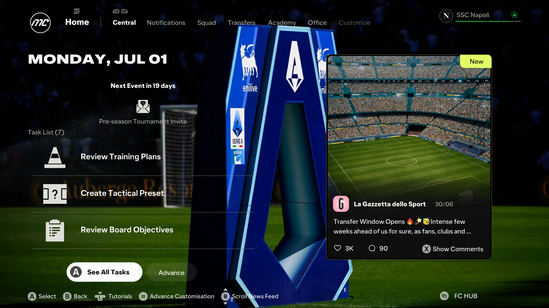 FC 25: Serie A Career Backrgound Mod | FIFA Infinity Mods