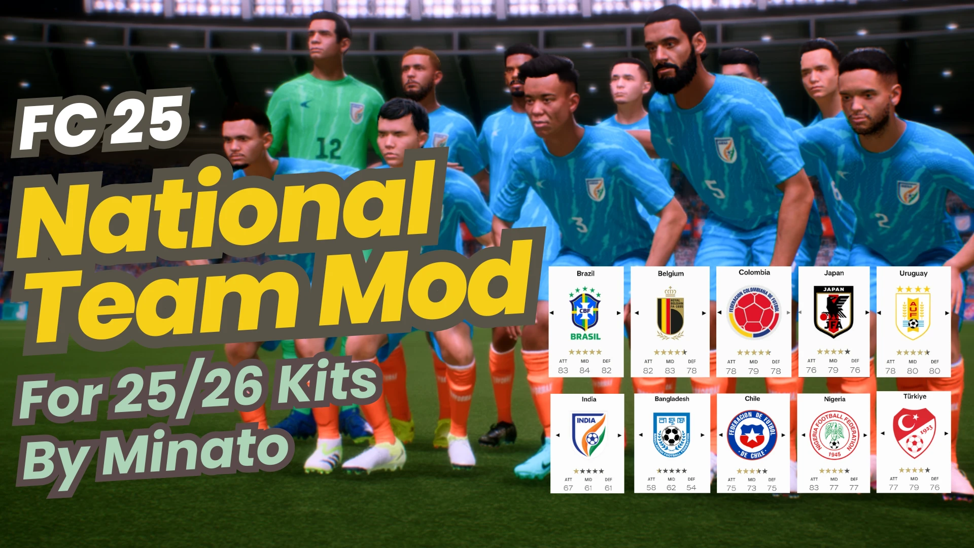 FC 25: National Team Addon Mod for 25-26 Kits | FIFA Infinity Mods